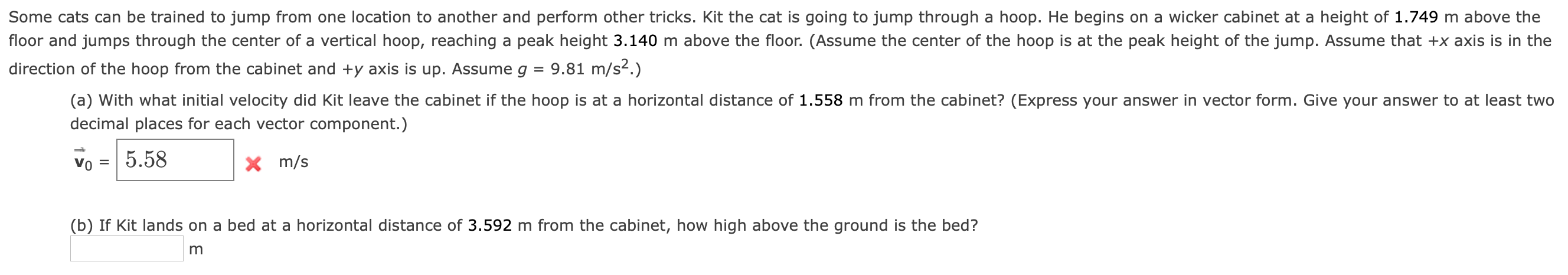 Solved Some cats can be trained to jump from one location to | Chegg.com