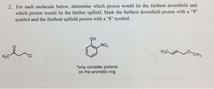 Solved 2. For each molecule below, determine which proton | Chegg.com