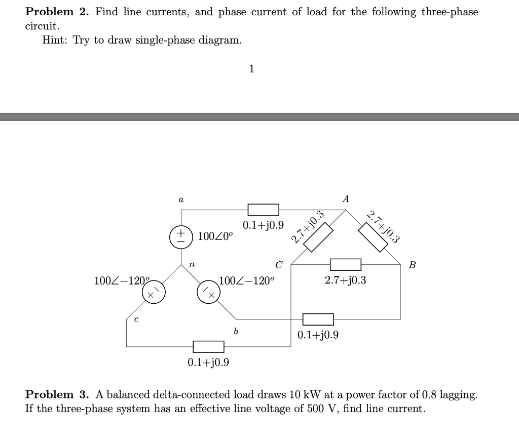 Solved Note: Power (complex power) for a three-phase circuit | Chegg.com