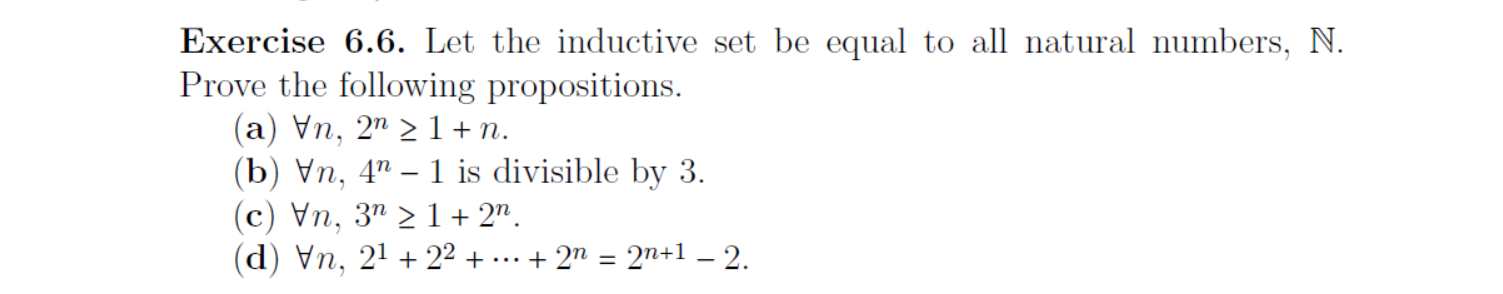 Solved Exercise 6.6. Let the inductive set be equal to all | Chegg.com