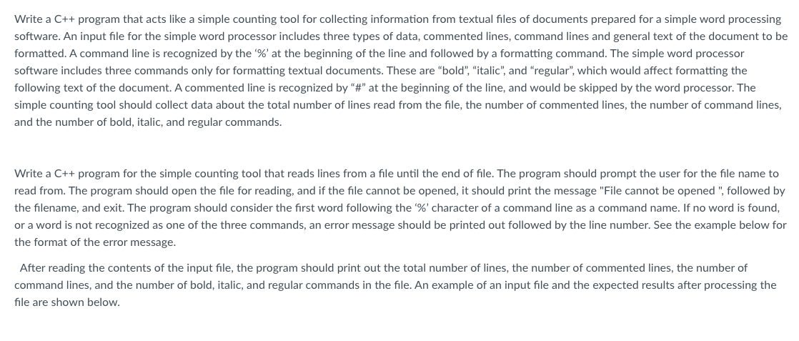 Solved Write a C++ program that acts like a simple counting | Chegg.com