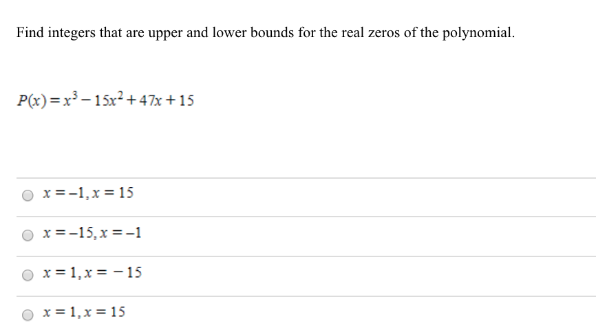 Solved Find Integers That Are Upper And Lower Bounds For The 