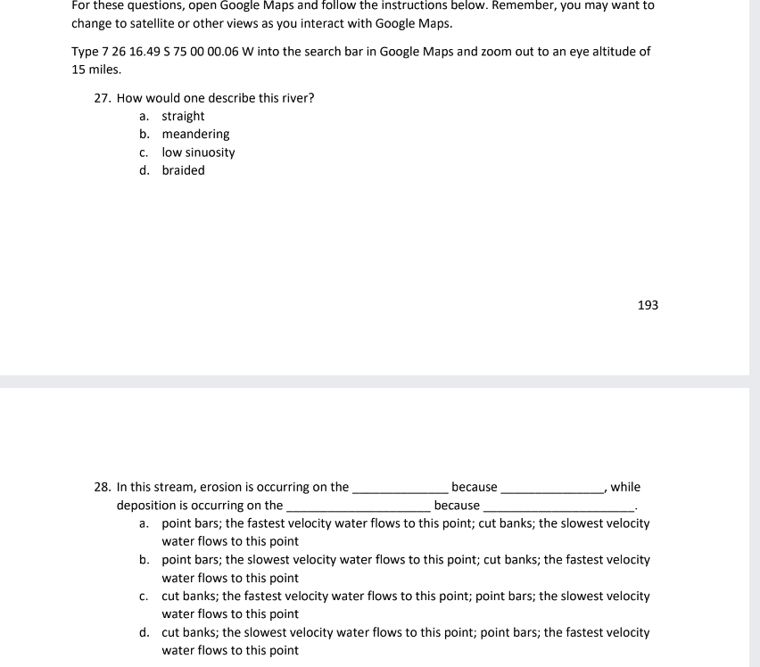 Solved For these questions, open Google Maps and follow the | Chegg.com