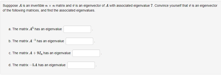 Solved 3 Each of the following six matrices defines a linear | Chegg.com