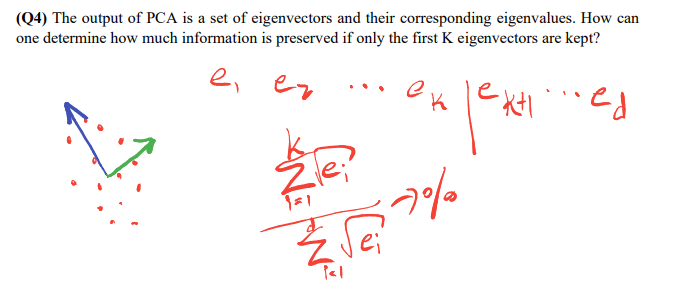 (Q4) The output of PCA is a set of eigenvectors and | Chegg.com