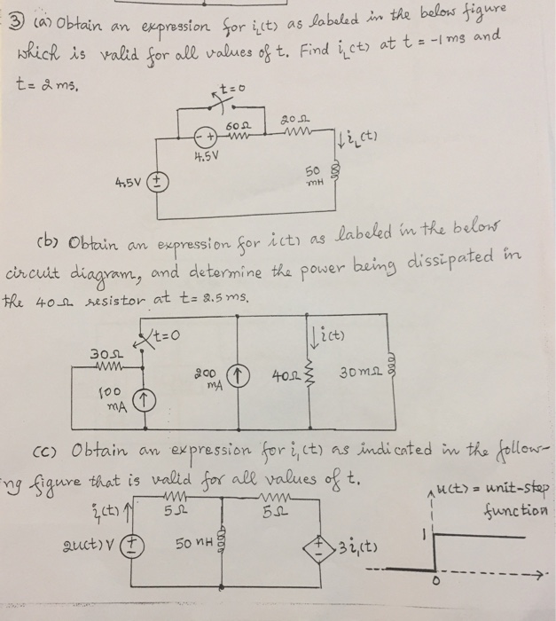 Solved a) Obtain an expression for iL(t) as labeled in the | Chegg.com