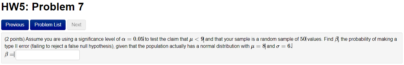 Solved HW5: Problem 7 Previous Problem List Next (2 points) | Chegg.com