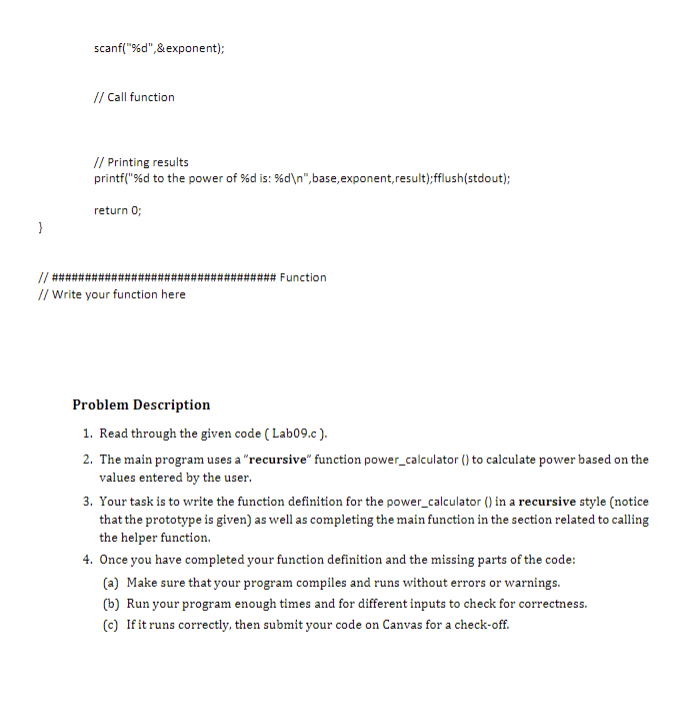 Solved Main topics: Recursive functions Exercise This lab is | Chegg.com