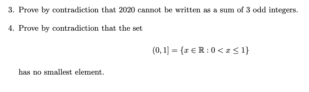 Solved 3. Prove by contradiction that 2020 cannot be written | Chegg.com Solved 3. Prove by contradiction that 2020 cannot be written | Chegg.com