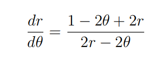 Solved dθdr=2r−2θ1−2θ+2r | Chegg.com