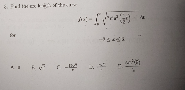 Solved 3. Find the arc length of the curve | Chegg.com