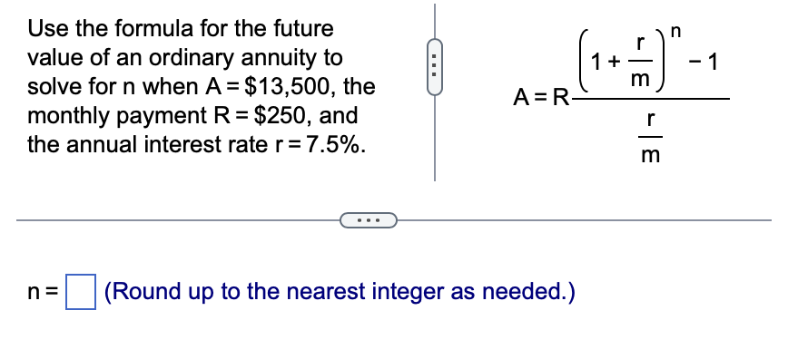 Solved Use the formula for the future value of an ordinary | Chegg.com