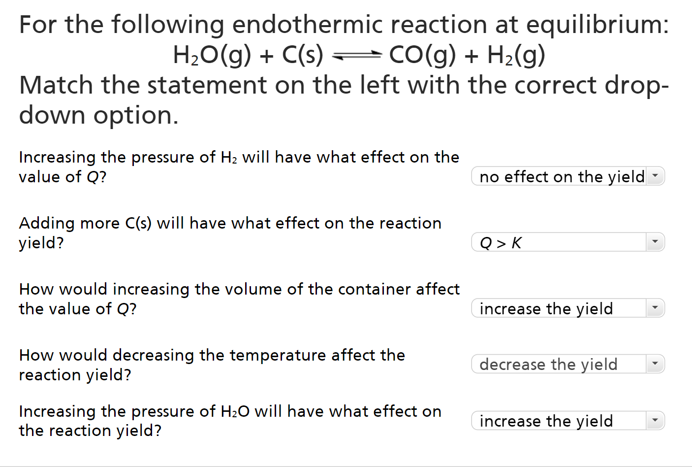 Solved how would these factors effect Q and K | Chegg.com