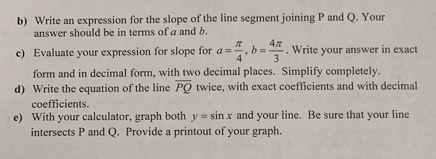 Solved 2. a) The figure below identifies two points P and Q. | Chegg.com