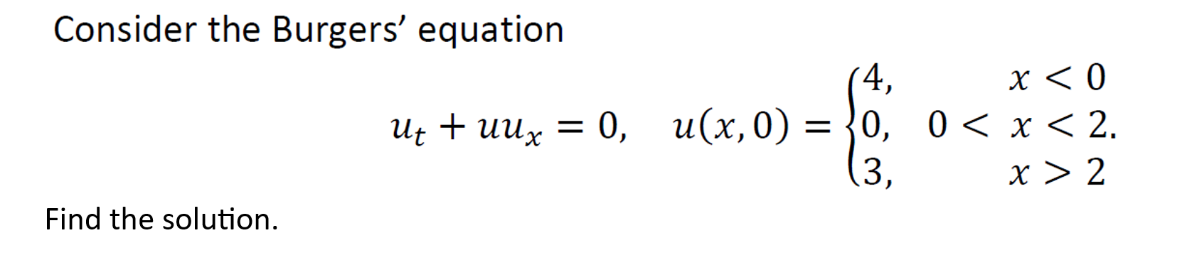Solved Consider the Burgers' equation | Chegg.com