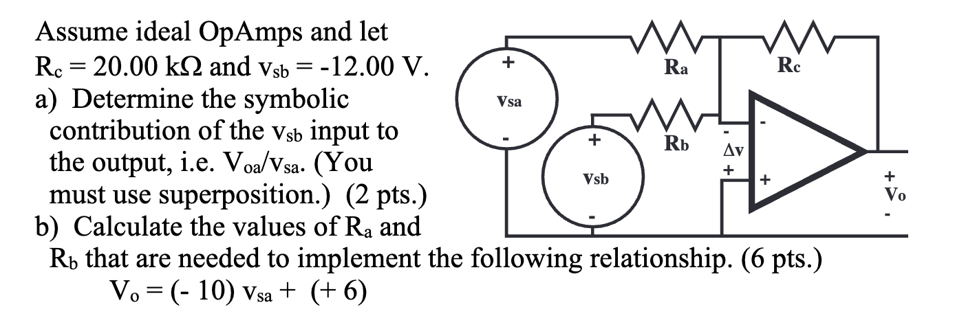 Solved Assume ideal OpAmps and letRc=20.00kΩ ﻿and | Chegg.com