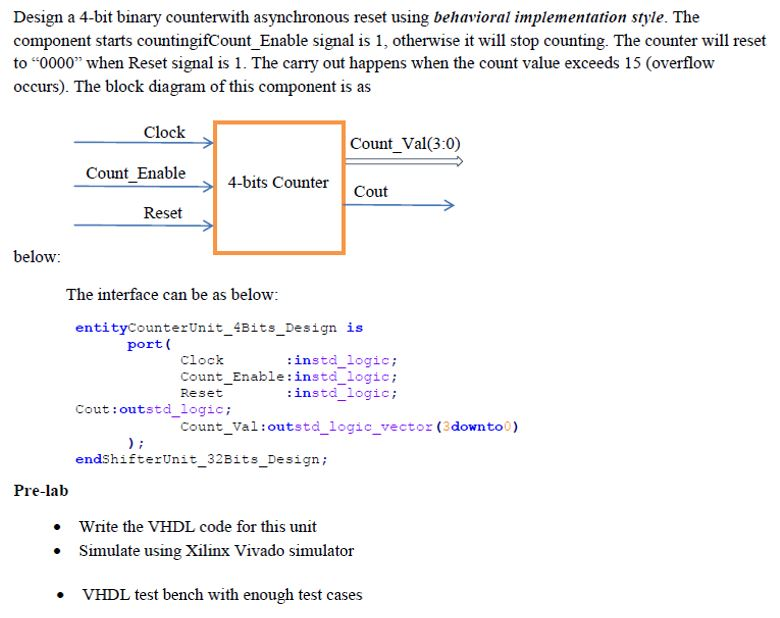 Solved Design a 4-bit binary counterwith asynchronous reset | Chegg.com
