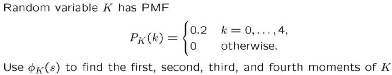 Solved Random variable K has PMF PK(k)={0.20k=0,…,4 | Chegg.com