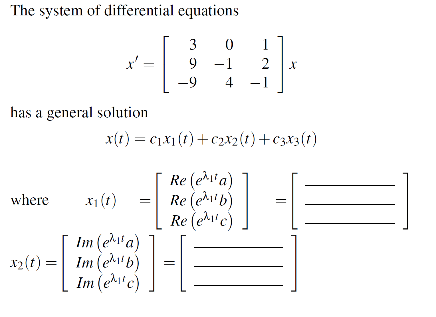 Solved The system of differential equations | Chegg.com