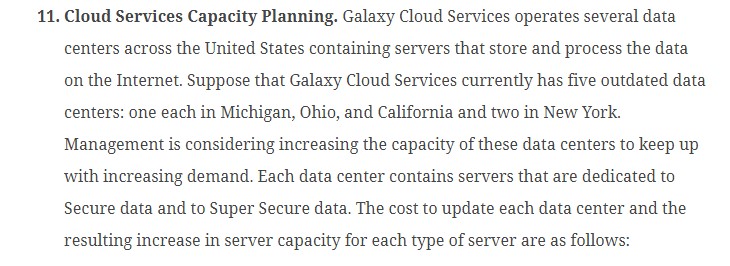 Solved Cloud Services Capacity Planning. Galaxy Cloud | Chegg.com