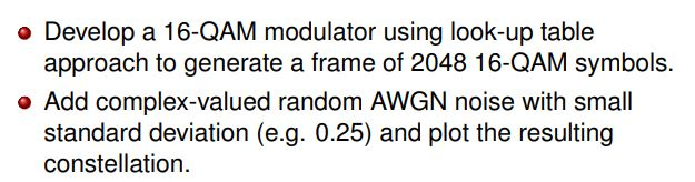 Develop a 16-QAM modulator using look-up table | Chegg.com