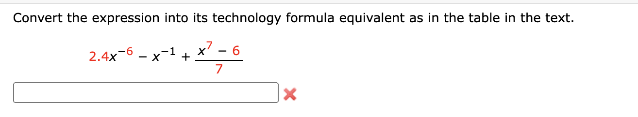 Solved Convert the expression into its technology formula | Chegg.com