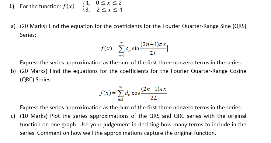 Solved 1 For The Function F X {3 1 0