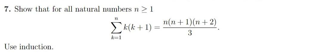 Solved 7. Show that for all natural numbers n > 1 m η(η + | Chegg.com