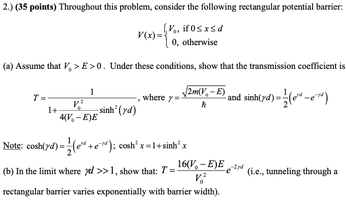 Solved 2.) (35 points) Throughout this problem, consider the | Chegg.com