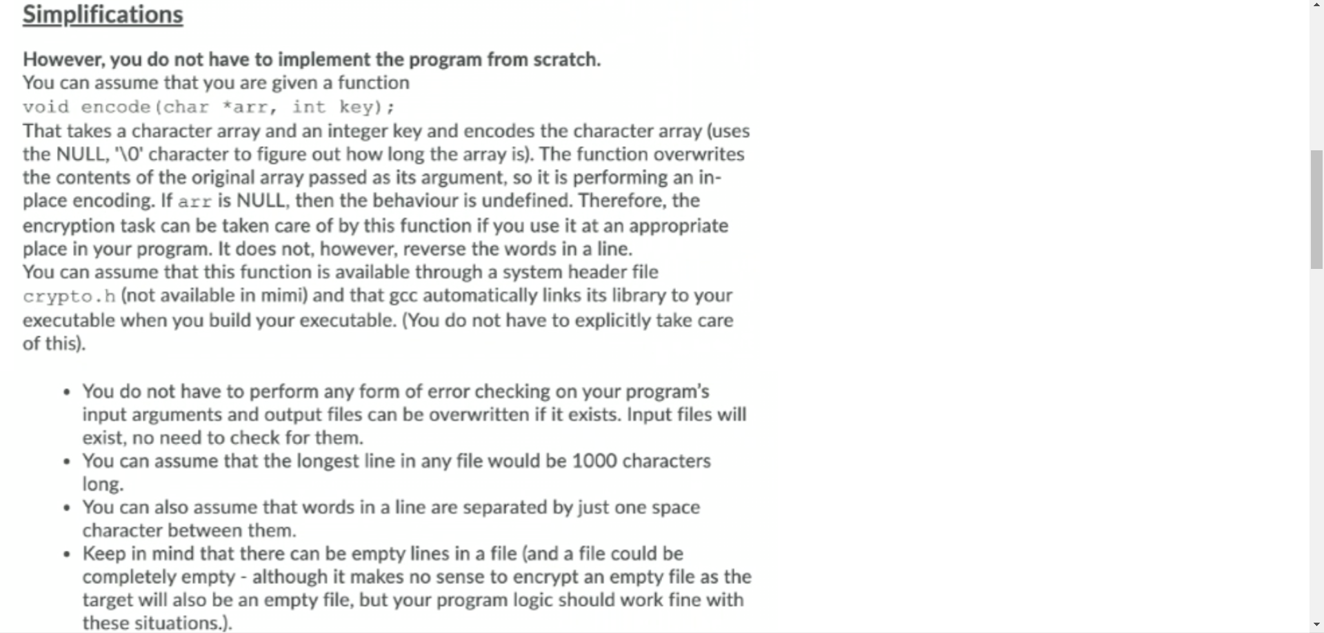 Solved We are developing a secret message file encoder. Your | Chegg.com