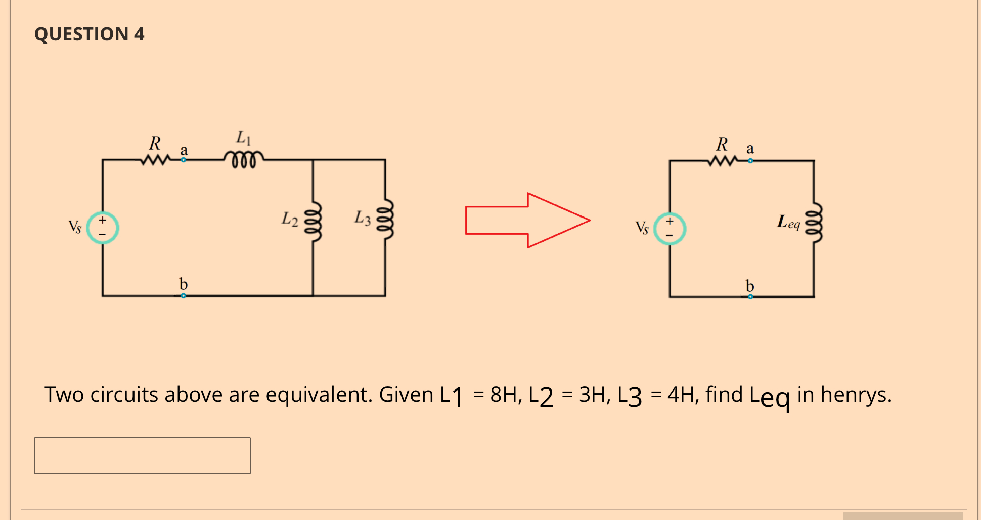 Solved QUESTION 4Two circuits above are equivalent. Given | Chegg.com