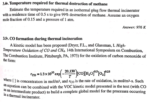 3.4p. Temperature required for thermal destruction of | Chegg.com