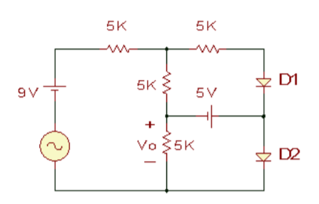 Solved In the following circuit: Find: Vo = F (Vi), Graph of | Chegg.com