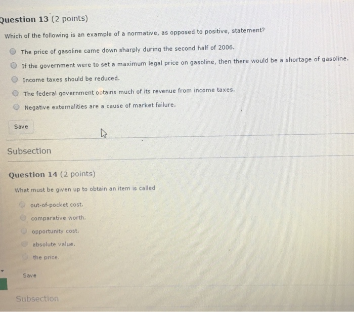 Solved Question 13 (2 points) Which of the following is an | Chegg.com