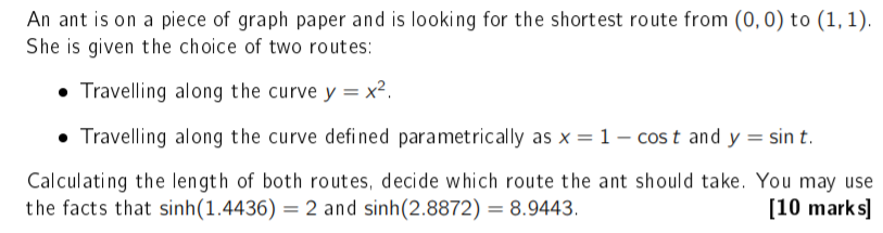 Solved An ant is on a piece of graph paper and is looking | Chegg.com