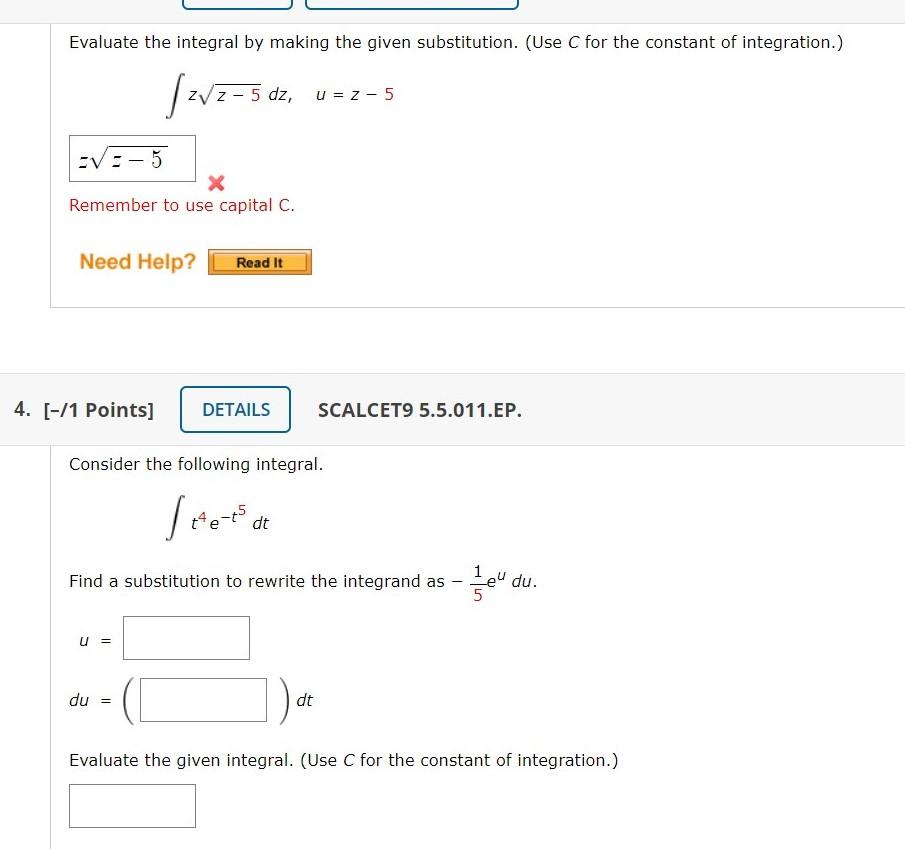 Solved Evaluate the integral by making the given | Chegg.com