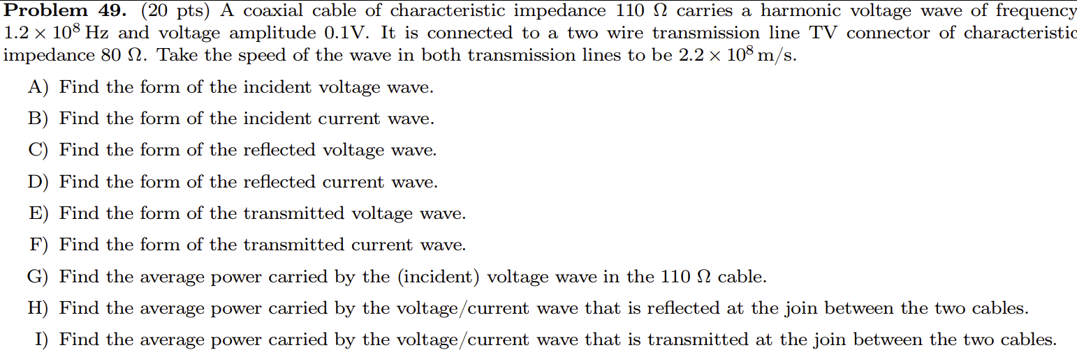 Solved Please answer all parts. Problem 49. ( 20pts ﻿A | Chegg.com