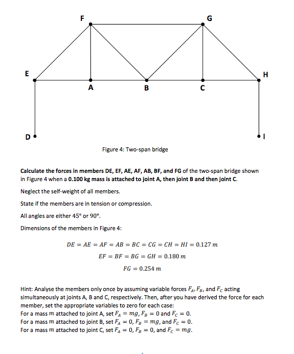 Solved Figure 4: Two-span bridge Calculate the forces in | Chegg.com