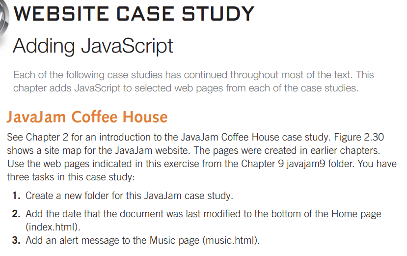 Hi there! I'm on the last part of my JavaJam project | Chegg.com
