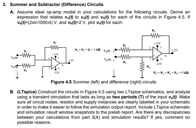 Solved Can you do the LTspice part(B) and send me schematic | Chegg.com