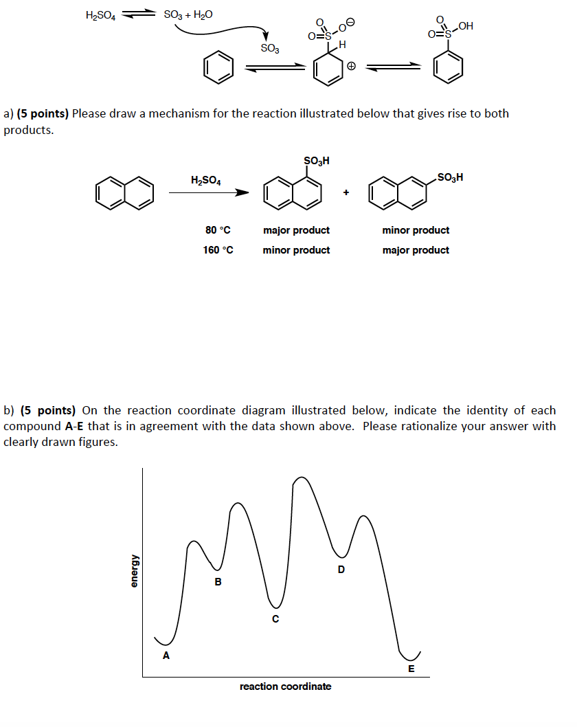Solved H2SO4 = SO3 + H20 ОН 0-00 SO3 LH a) (5 points) Please | Chegg.com