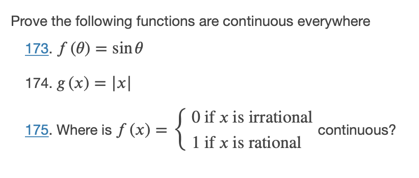 Solved Prove the following functions are continuous | Chegg.com