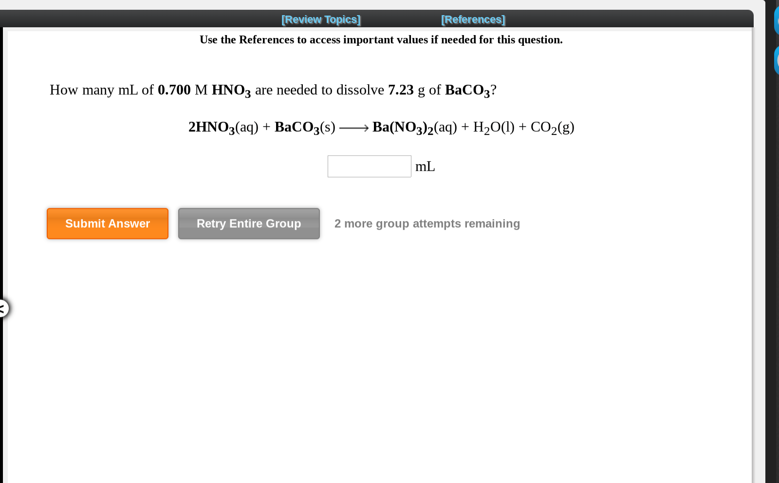 Solved [Review Topics] [References] Use the References to | Chegg.com