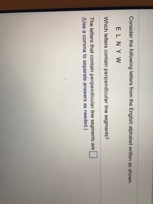 Solved Consider the following letters from the English | Chegg.com