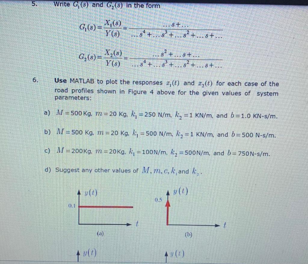 Solved Part 2: Assignment The suspension system for one | Chegg.com