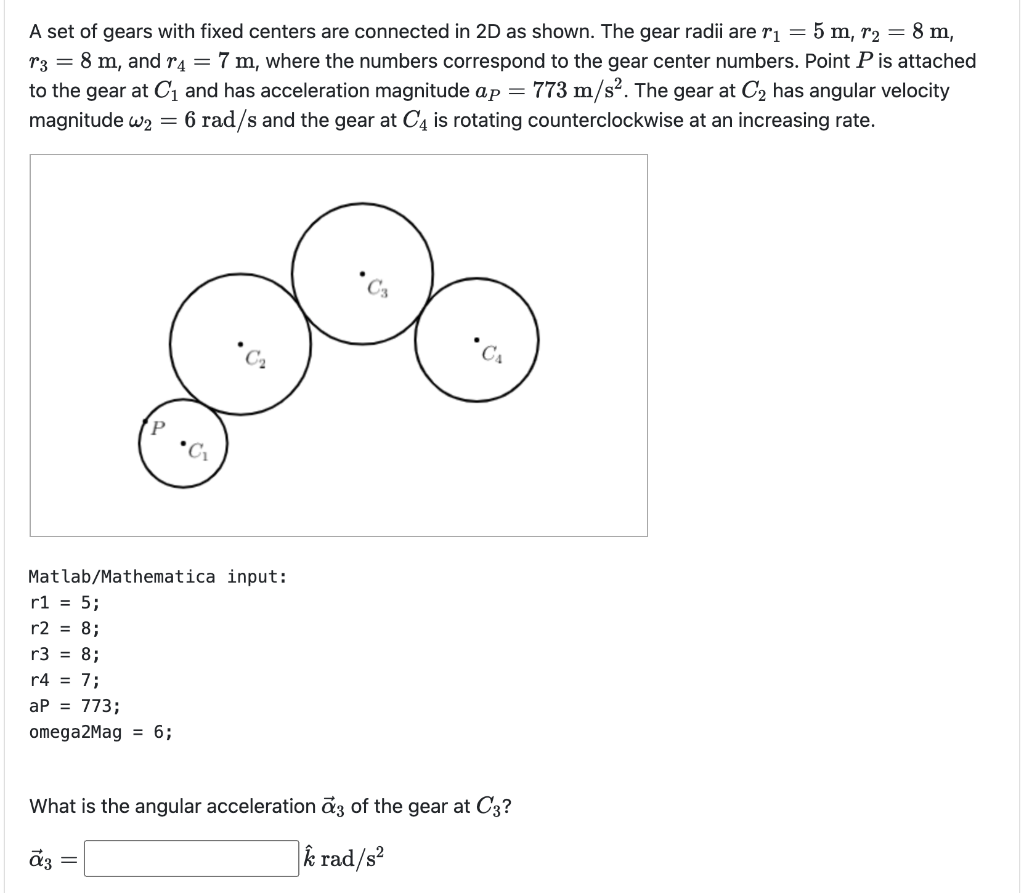 Solved A set of gears with fixed centers are connected 2D as | Chegg.com