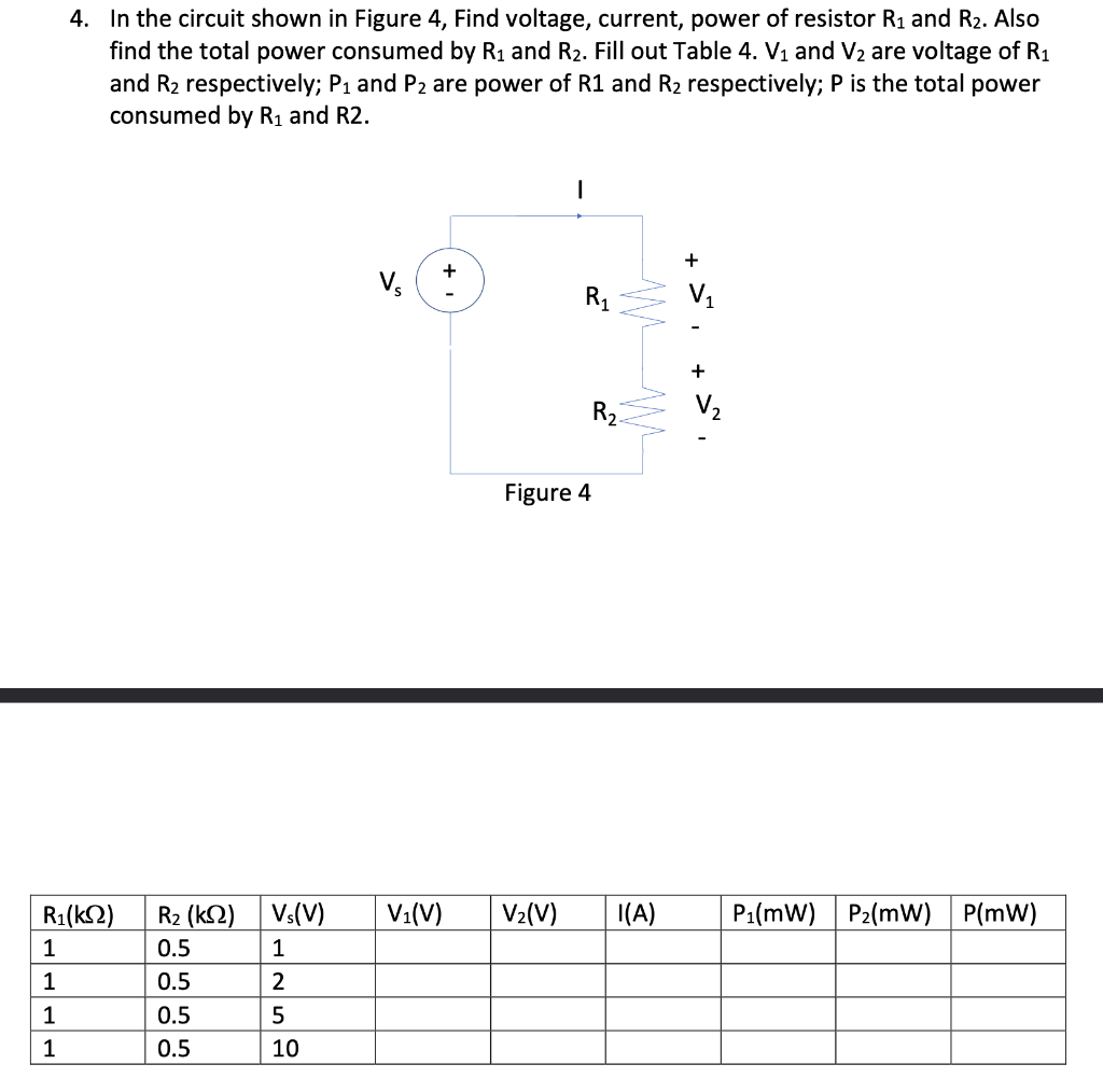 Solved 4. In the circuit shown in Figure 4, Find voltage, | Chegg.com