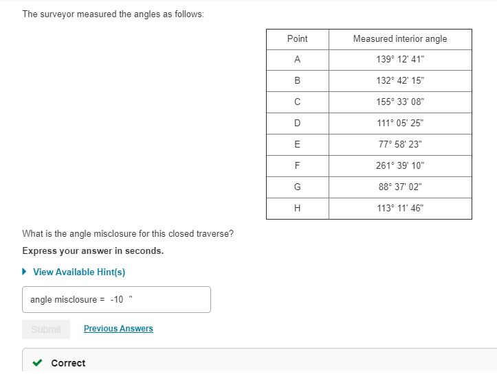 Solved K Value (") 1.7 Traverse Accuracy First-order | Chegg.com