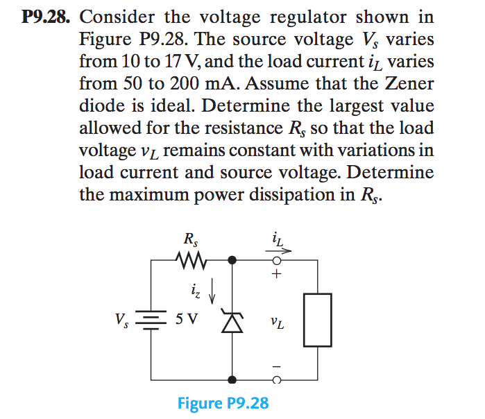 Solved 28. Consider the voltage regulator shown in Figure | Chegg.com