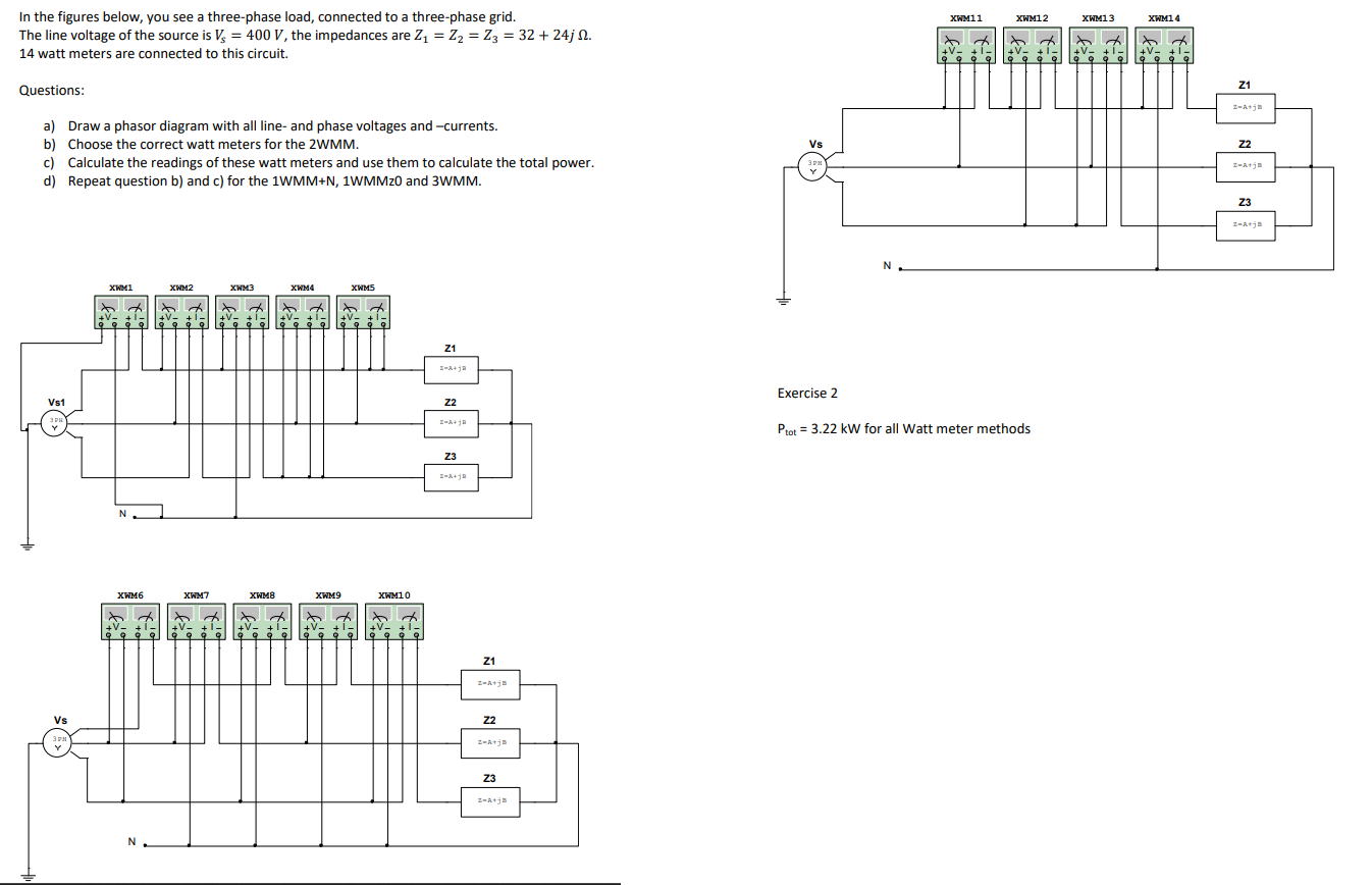 In the figures below, you see a three-phase load, | Chegg.com
